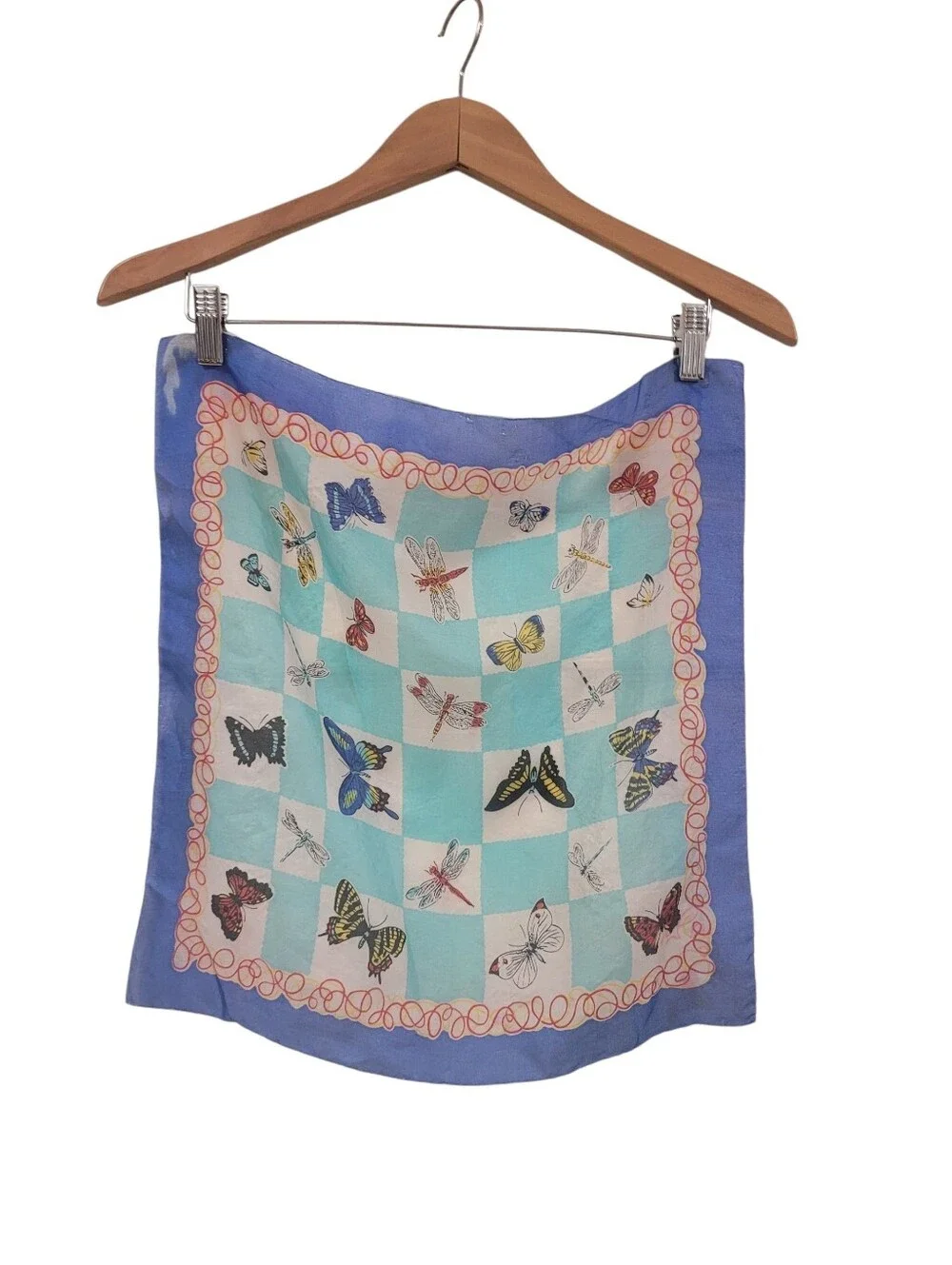 vintage American | Accessories | Vintage Silk Handkerchief Butterfly ...